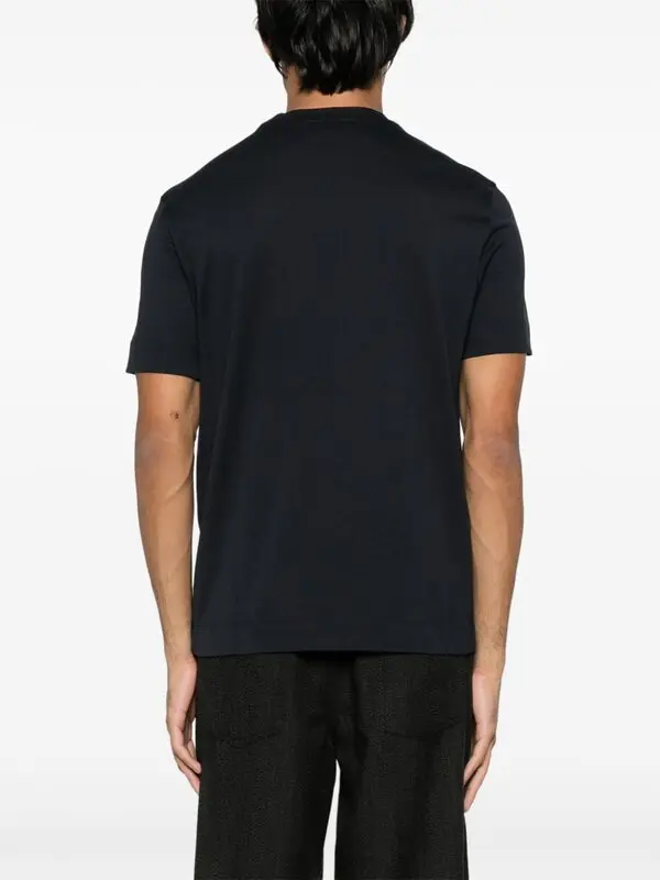 Emporio Armani Logo-embroidered T-shirt - Blue