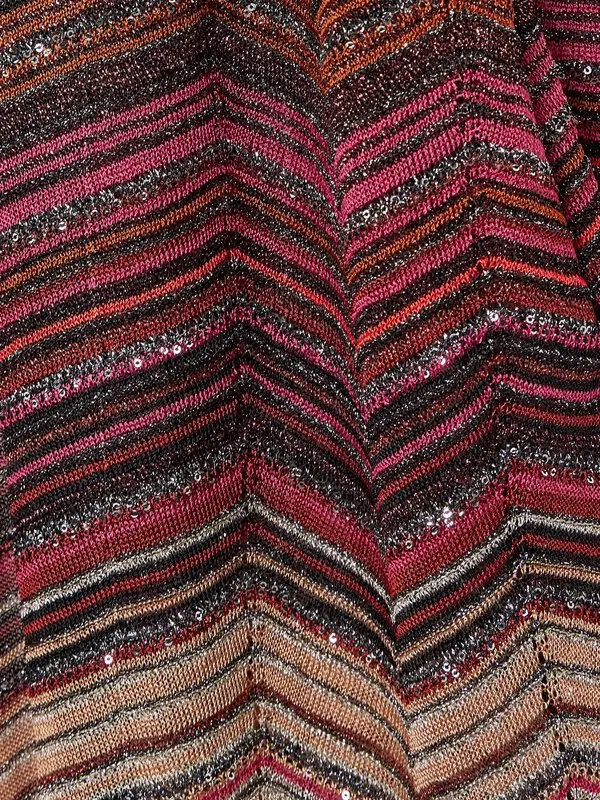 Missoni Sequined Striped Metallic Crochet-knit Cardigan