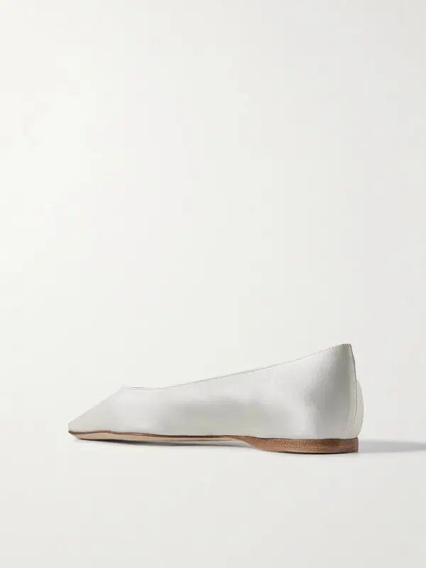 DANIELLE FRANKEL Riley Satin Pointed Toe Ballet Flats