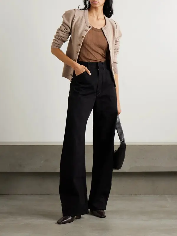 LEMAIRE Ribbed-knit Tank - Brown