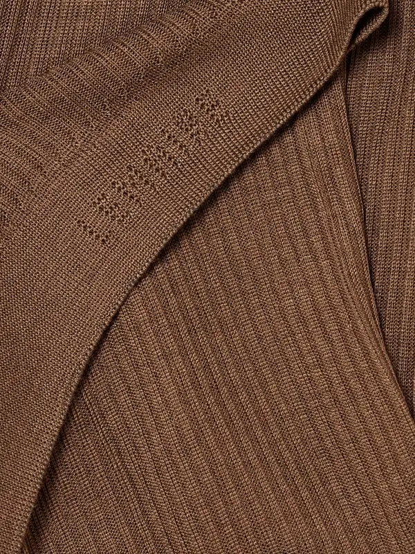 LEMAIRE Ribbed-knit Tank - Brown