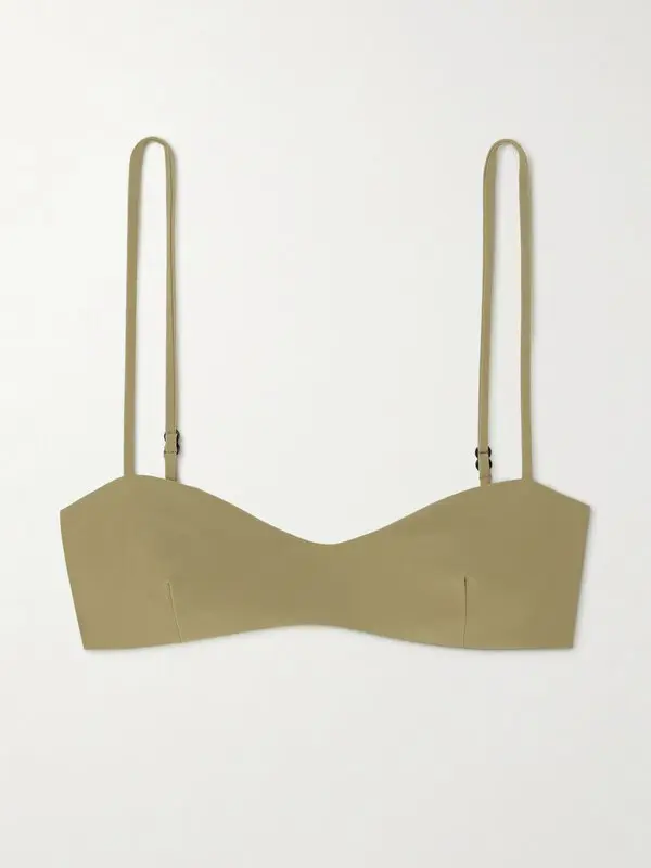 Faithfull The Brand Evora Recycled Bikini Top - Green