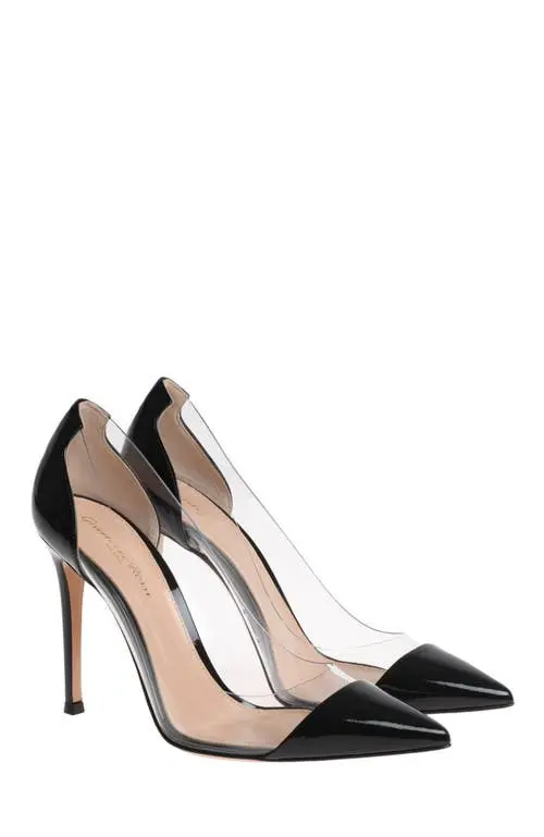 GIANVITO ROSSI Plexi Pumps With Pointed Toe - Black