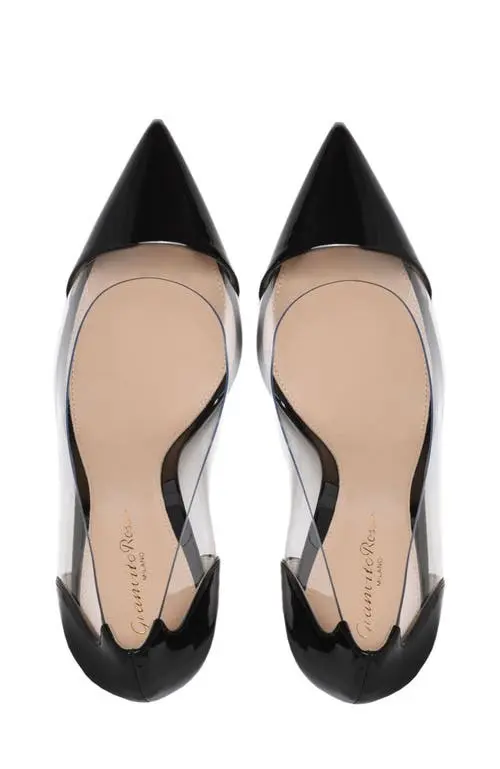 GIANVITO ROSSI Plexi Pumps With Pointed Toe - Black
