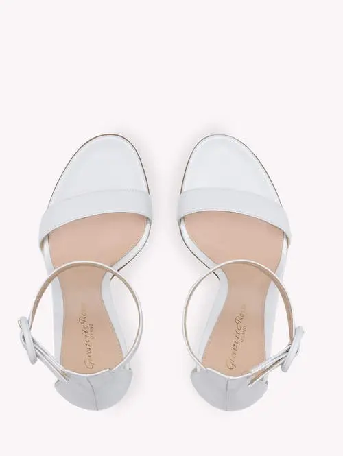 GIANVITO ROSSI Portofino 105 Open Toe Sandals - White