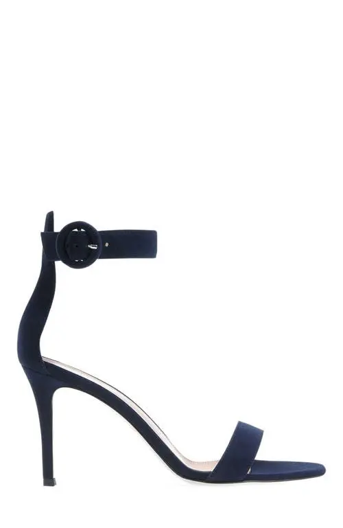GIANVITO ROSSI Portofino 85 Strappy Sandals - Blue Leather