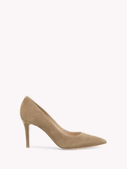 GIANVITO ROSSI 85 Pumps - Camel Suede