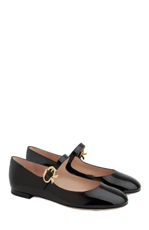 GIANVITO ROSSI Mary Ribbon Ballerina