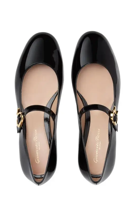 GIANVITO ROSSI Mary Ribbon Ballerina