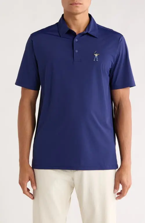 EASTSIDE GOLF Snap Placket Performance Golf Polo - Blue Void
