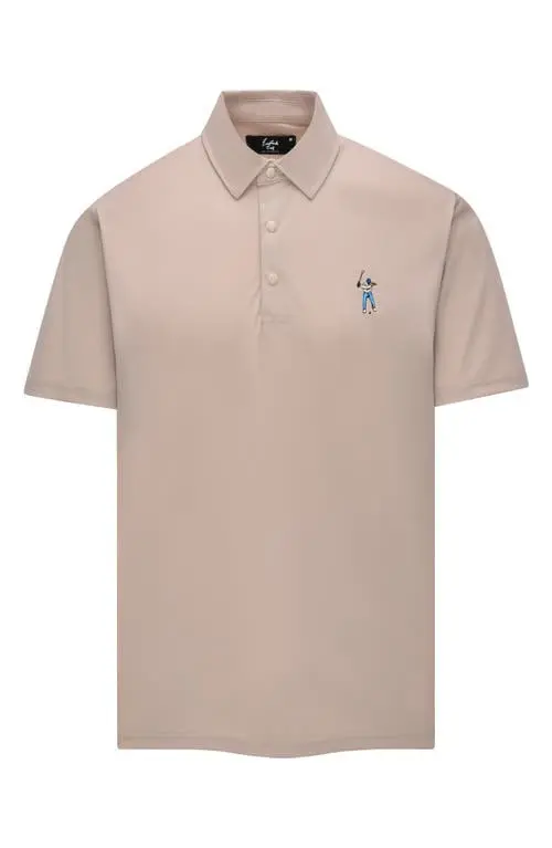 EASTSIDE GOLF Snap Placket Performance Golf Polo - Taupe