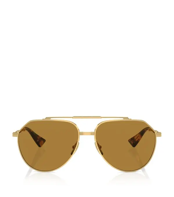 Dolce & Gabbana Dg2302 Aviator Sunglasses - Gold