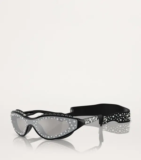 SWAROVSKI Acetate Sk6024 Sunglasses - Black