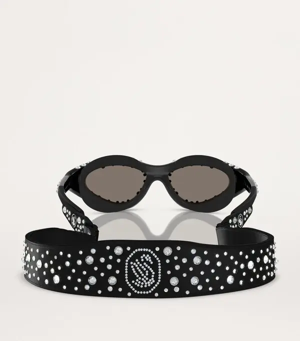 SWAROVSKI Acetate Sk6024 Sunglasses - Black