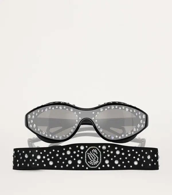 SWAROVSKI Acetate Sk6024 Sunglasses - Black