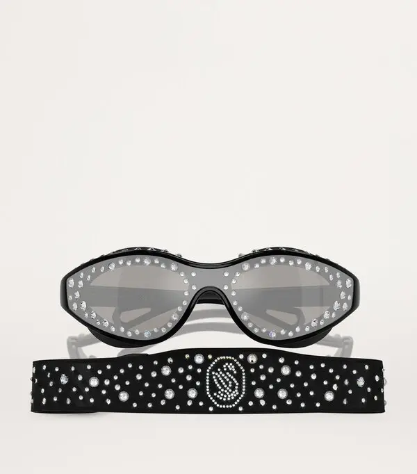 SWAROVSKI Acetate Sk6024 Sunglasses - Black