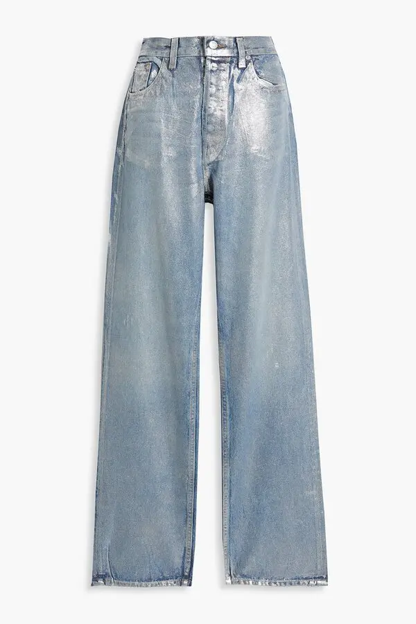 EB DENIM Metallic Straight-leg High-rise Jeans