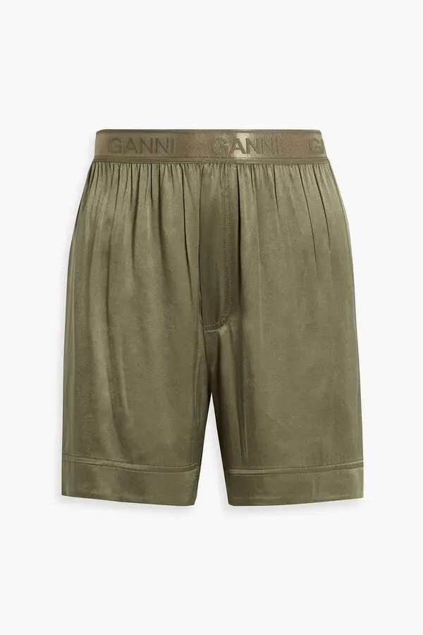 GANNI Cupro-blend Shorts