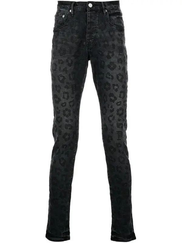 PURPLE BRAND Monogram Leopard Jeans