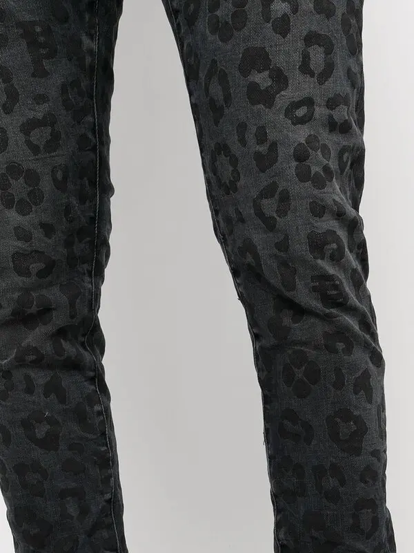 PURPLE BRAND Monogram Leopard Jeans