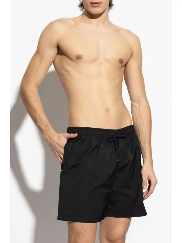 Amiri Ma Core Logo-print Swim Shorts - Black