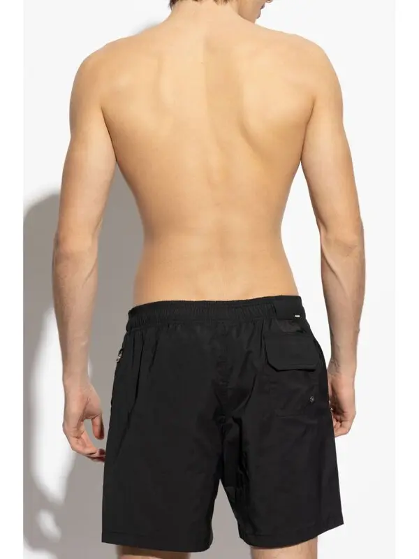 Amiri Ma Core Logo-print Swim Shorts - Black