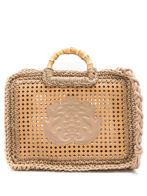 ISLA Woven-wicker Design Tote
