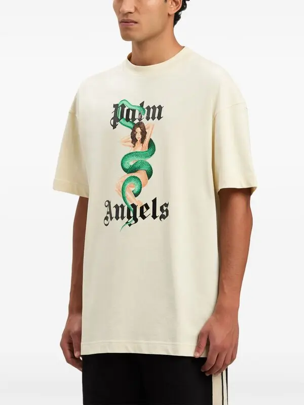 Palm Angels Ivy Pin Up T-shirt - Neutrals