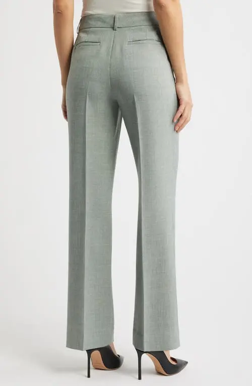 TAHARI ASL Bird Eye Straight Leg Trousers - Eucalyptus