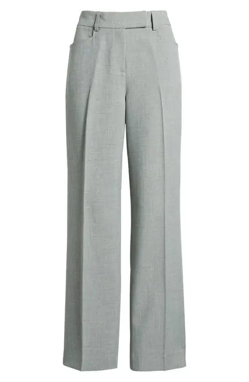 TAHARI ASL Bird Eye Straight Leg Trousers - Eucalyptus