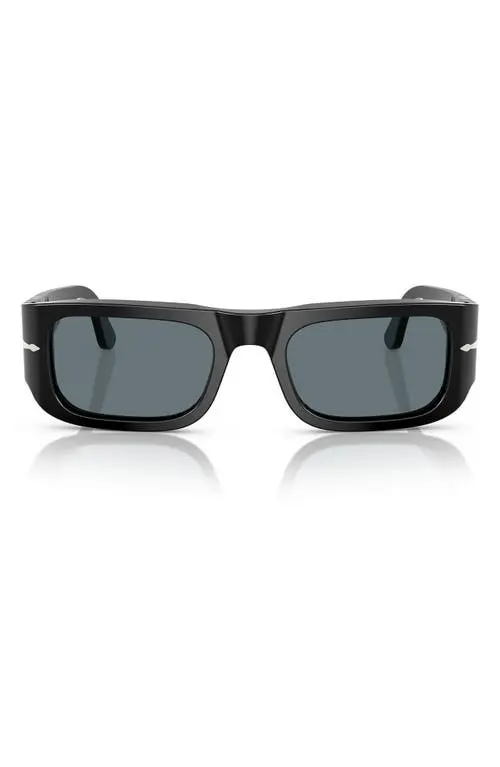Persol 55mm Polarized Pillow Sunglasses - Black