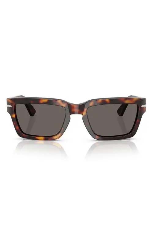 Persol 55mm Rectangle Sunglasses - Havana