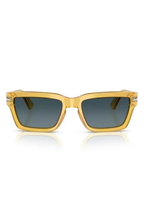 Persol 55mm Rectangle Sunglasses - Yellow/blue Gradient