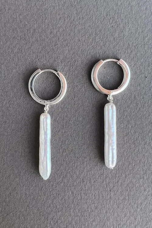 ASTOR & ORION Nora Huggie Earrings - Silver