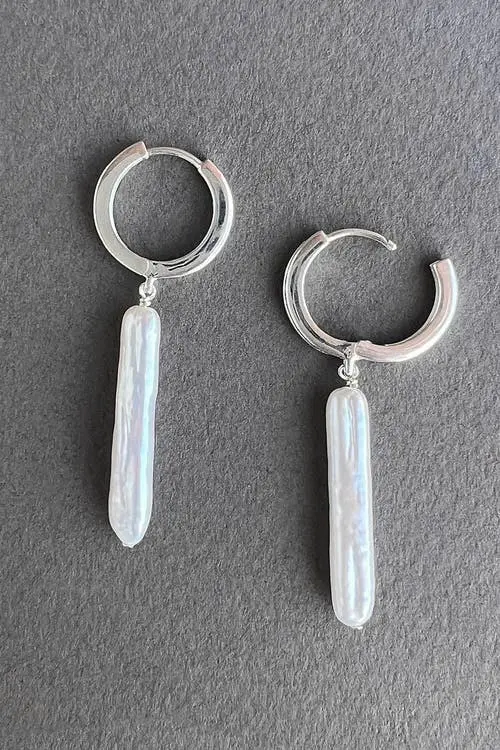 ASTOR & ORION Nora Huggie Earrings - Silver