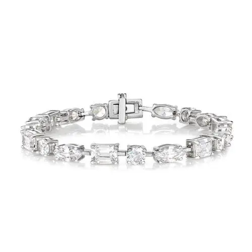 ANNA ZUCKERMAN 16 Carat Diamond Crystalline Bracelet - Platinum