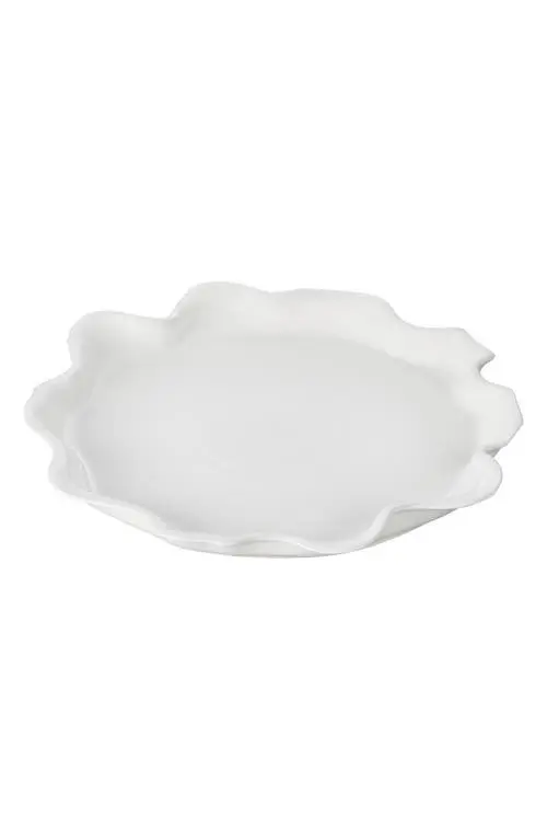 LE CREUSET Iris Stoneware Ruffle Platter - White