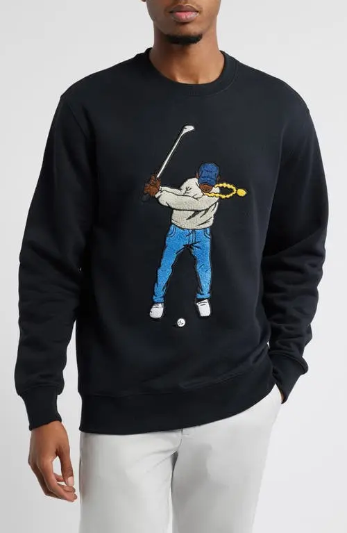EASTSIDE GOLF Swingman Appliqué Sweatshirt - Black