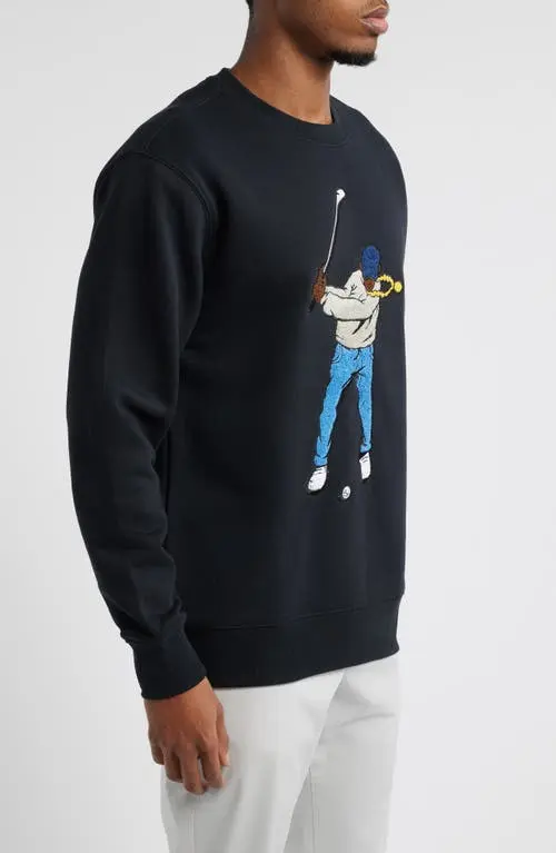 EASTSIDE GOLF Swingman Appliqué Sweatshirt - Black