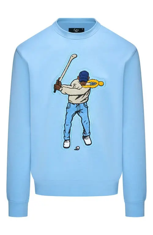 EASTSIDE GOLF Swingman Appliqué Sweatshirt - Polaris Blue