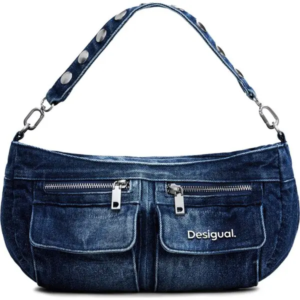 Desigual Denim Shoulder Bag - Blue
