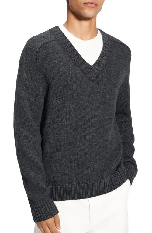 Theory Heavy Wool Blend Sweater - Pestle Melange