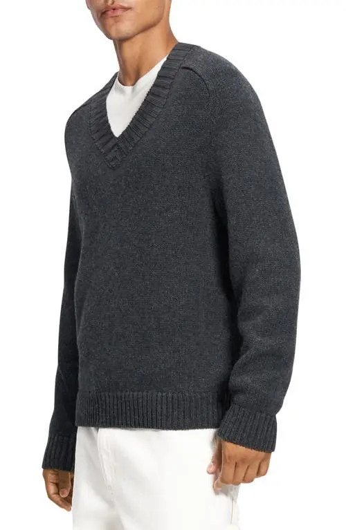 Theory Heavy Wool Blend Sweater - Pestle Melange