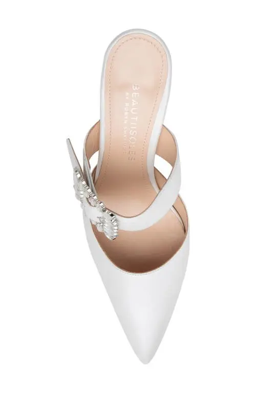 BEAUTIISOLES Georgina Pointed Toe Mule - Off White