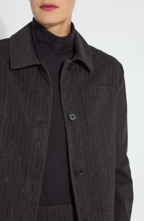 Lyssé Nala Beaded Denim Trucker Jacket