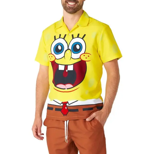 Opposuits Spongebob Camp Shirt & Shorts Set