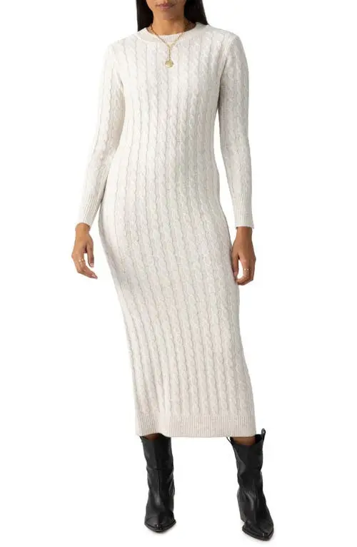 Sanctuary Cable Knit Long Sleeve Sweater Dress