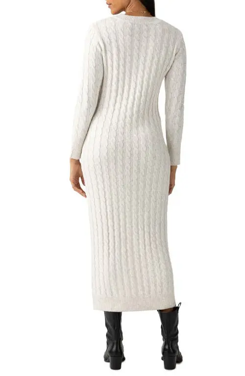 Sanctuary Cable Knit Long Sleeve Sweater Dress