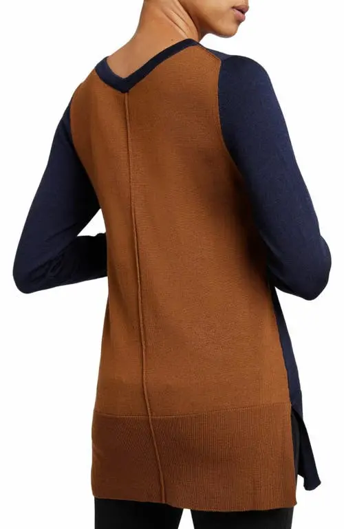 Santorelli Tori Color Block Knit Sweater
