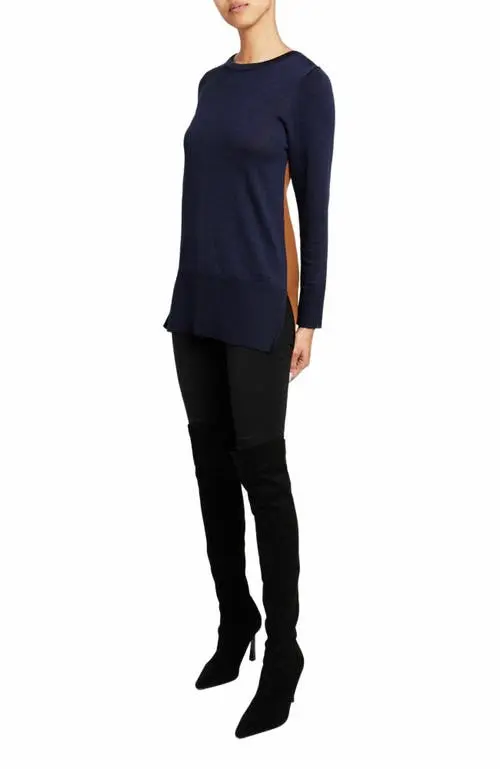 Santorelli Tori Color Block Knit Sweater